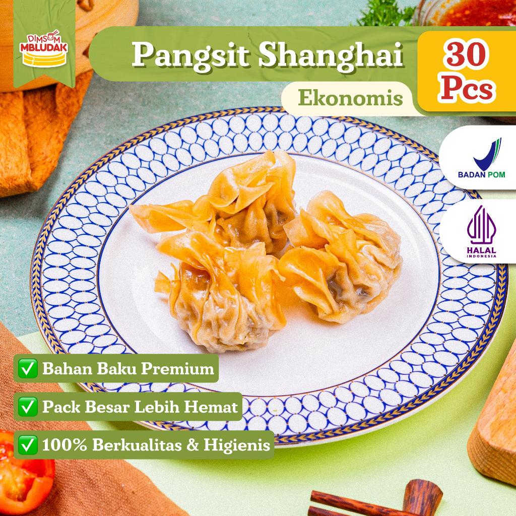 Jual Dimsum Mbludak Pangsit Shanghai Frozen Dimsum Ekonomis Halal 30 Pcs | Shopee Indonesia