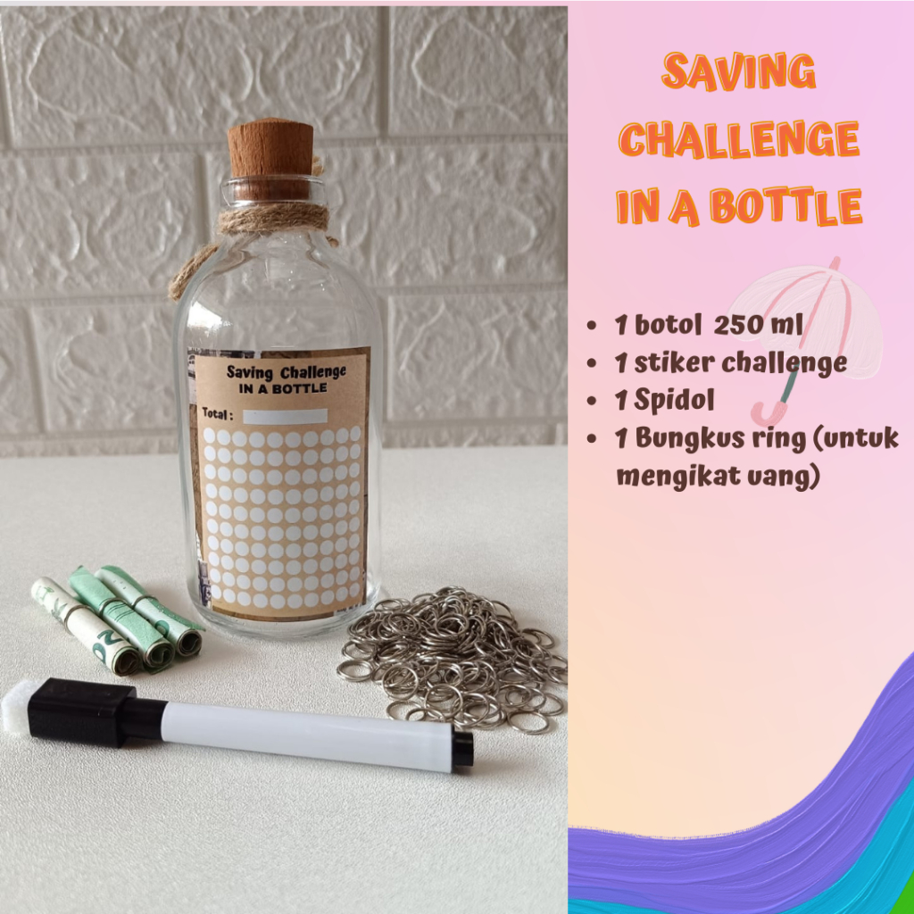 Jual Menabung Dalam Botol / Saving Challenge In A Bottle | Shopee Indonesia