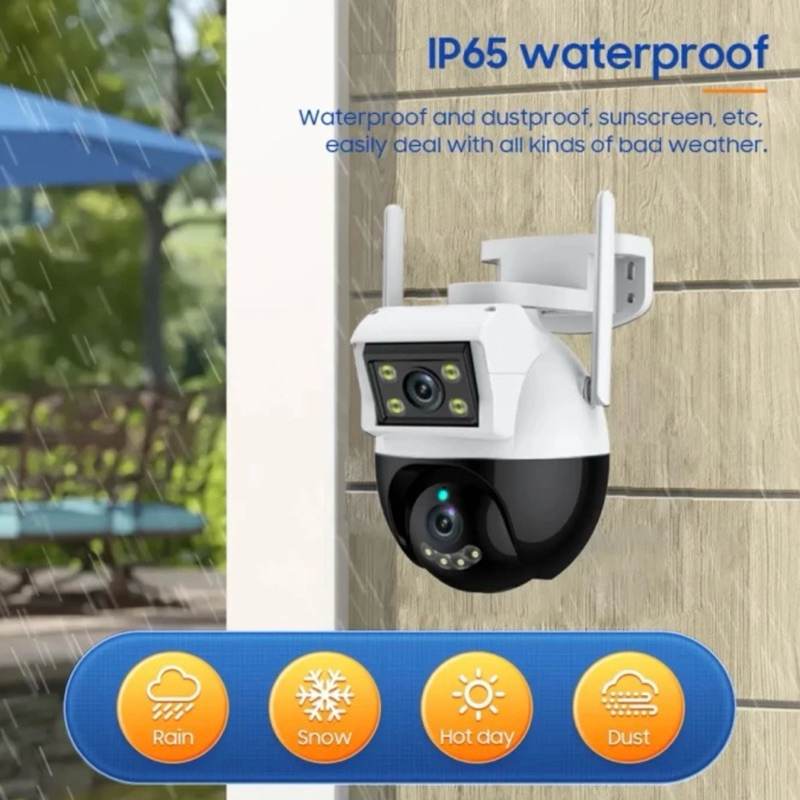 Jual ip cam cctv v380pro camera cctv outdoor model terbaru 2 lensa ...