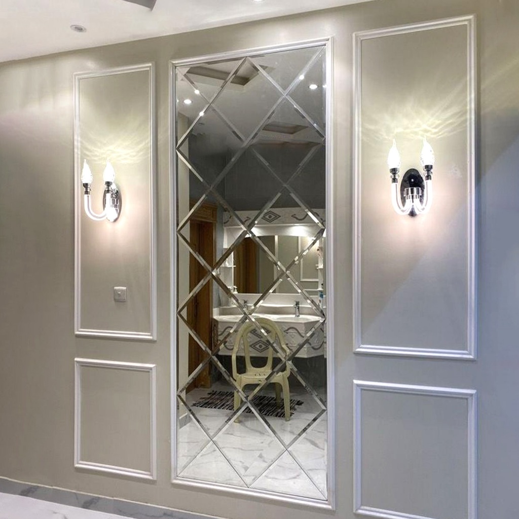 Jual Set Kaca Cermin Molding Ukuran 170CM x 68CM Kaca Asli Bukan Stiker ...