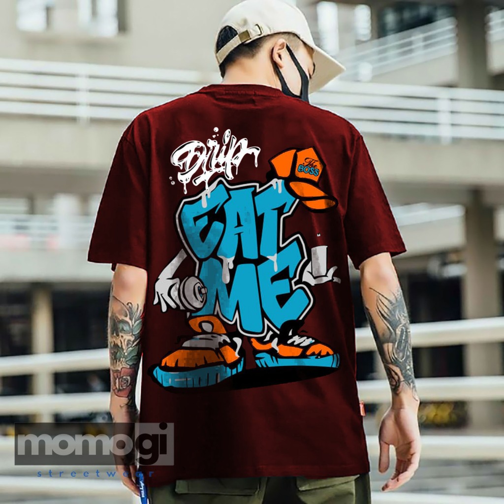 Jual KAOS DISTRO MOTIF EAT ME - KAOS GRAFITTY PRINT TERBARU - KAOS ...