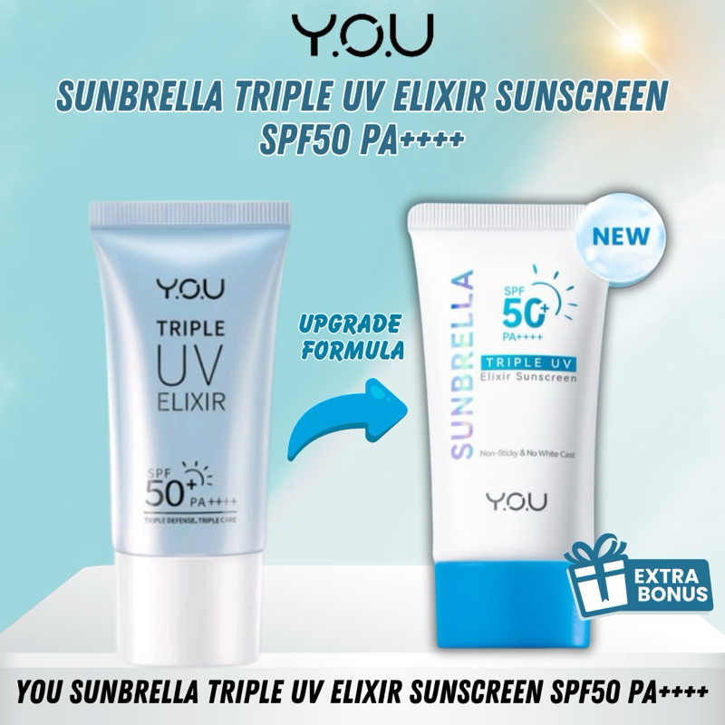 Jual You Sunscreen Triple Uv Elixir Spf 50 Pa ++++ | Semua Jenis kulit ...