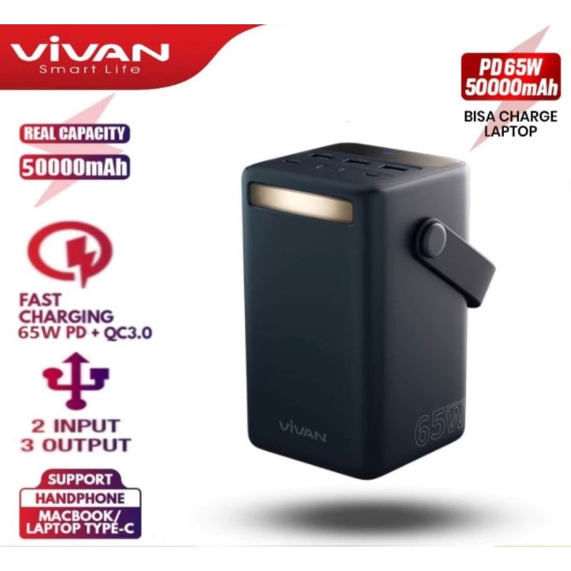 Jual VIVAN Powerbank VPB-B50 Power Bank 50000mAh 4 Output Fast Charging ...
