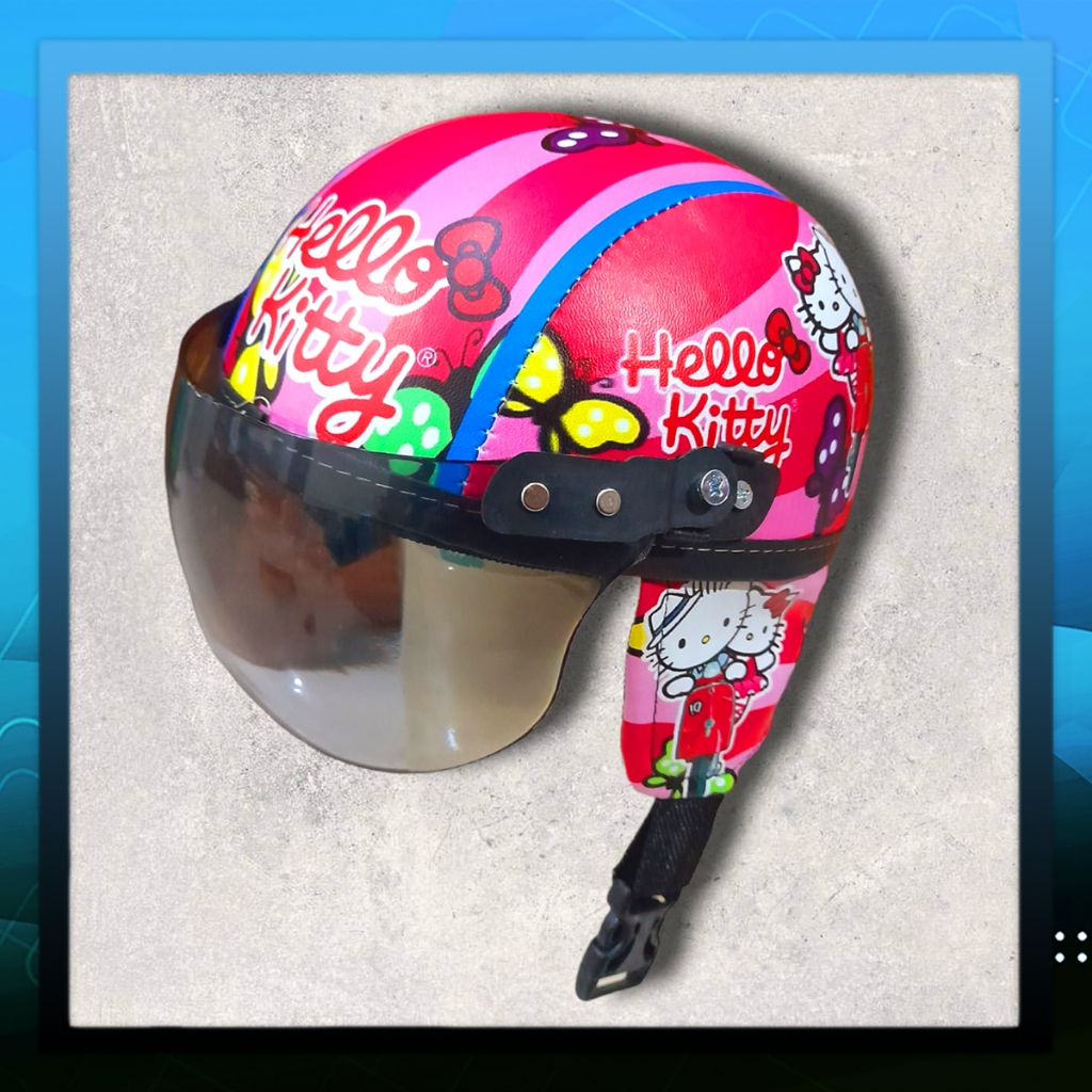Jual Helm Anak Retro Karakter HELLO KITTY Untuk Usia 1-6 Tahun / Helm ...