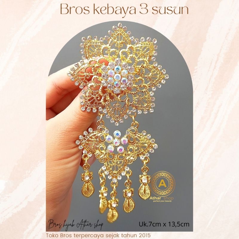 Jual Bros Besar Susun 2 Perak Emas Premium Bross Kebaya Kutubaru Beskap ...