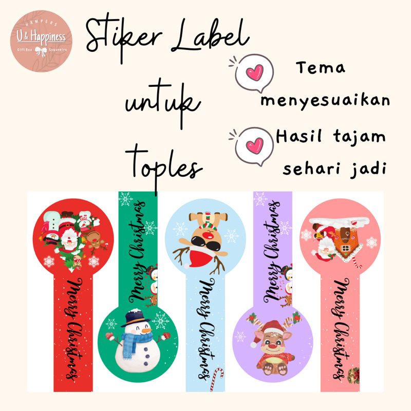 Jual STIKER LABEL TEMA NATAL (MIN ORDER 30pcs) | Shopee Indonesia