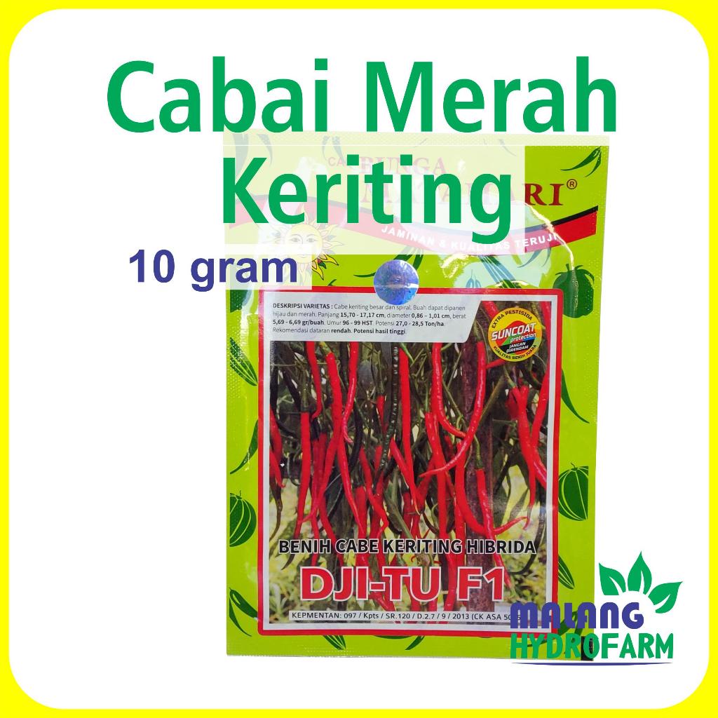 Jual Benih Cabai Merah Keriting Dji-Tu F1 10 gram Cap Bunga Matahari ...