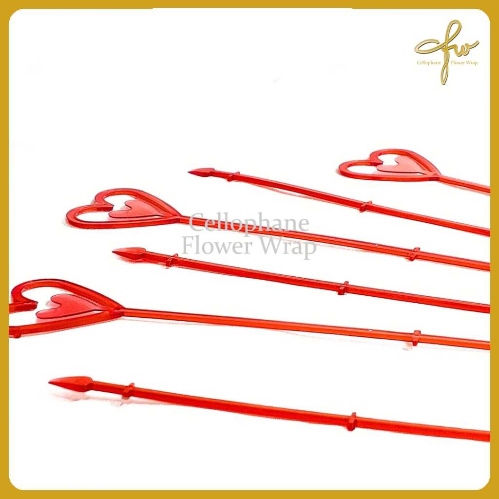 Jual STICK CARD BESI GOLD - PLASTIK / HOLDER STICK BUNGA BOUQET ...