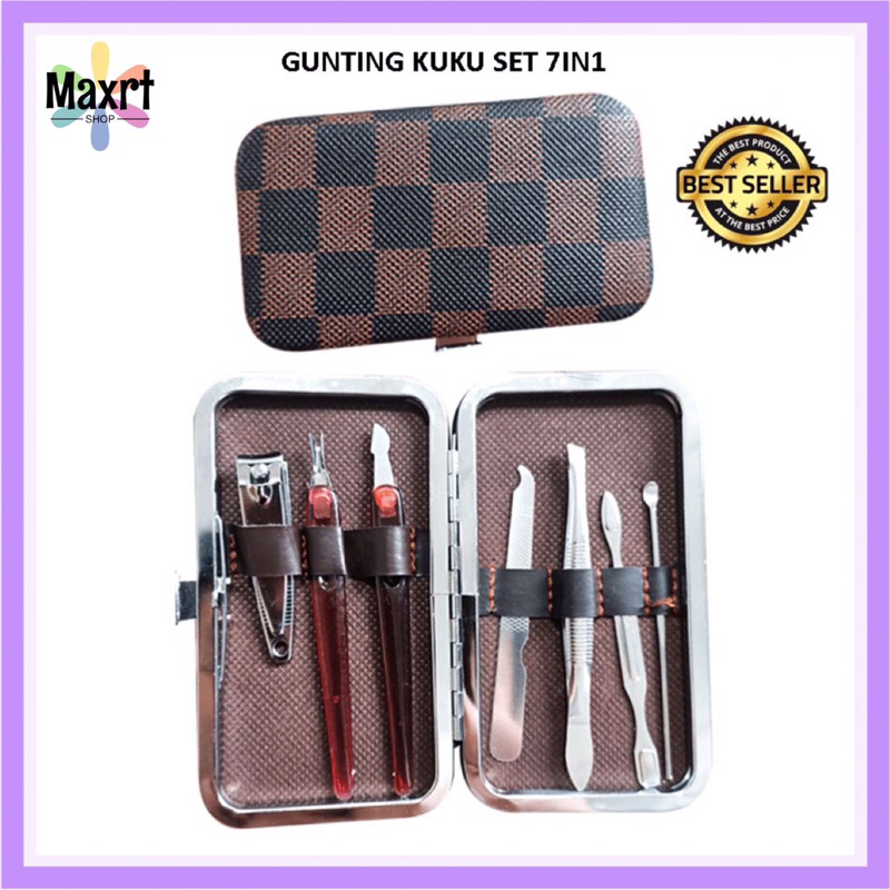 Jual Gunting Kuku Set 7 in 1 / Set Manicure 7 in 1 / Peralatan Manicure ...
