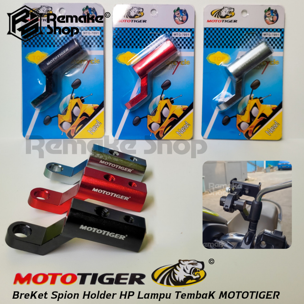Jual Breket Bracket Spion Motor Mototiger Motowolf Original Alumunium ...