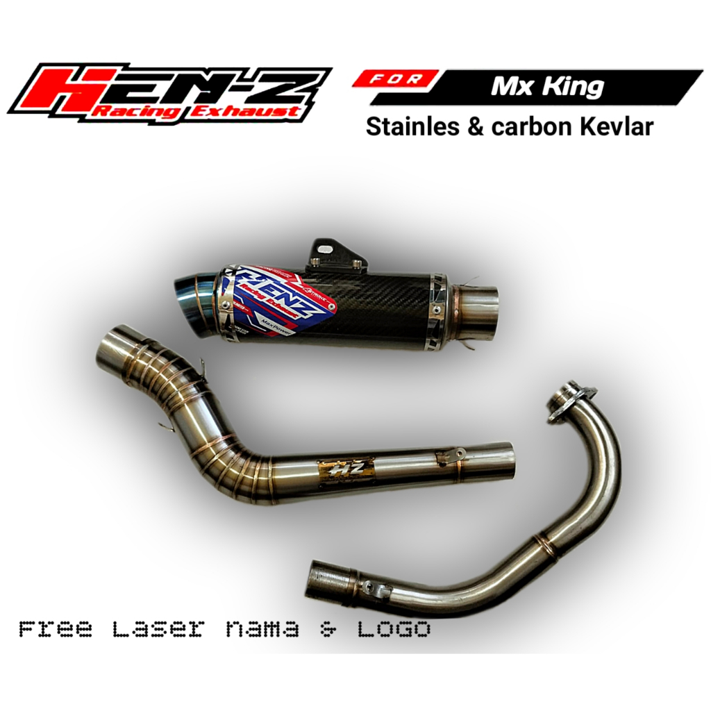 Jual Knalpot Mx king Carbon kevlar !50cc-300cc Hen-z Racing Exhaust ...