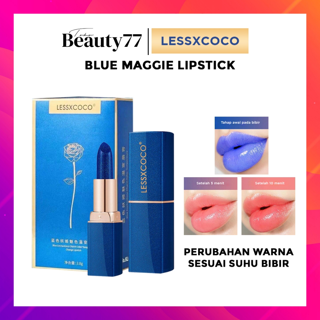 Jual KL04 LESSXCOCO BLUE LIPSTICK COLOR CHANGING ORIGINAL | Shopee ...