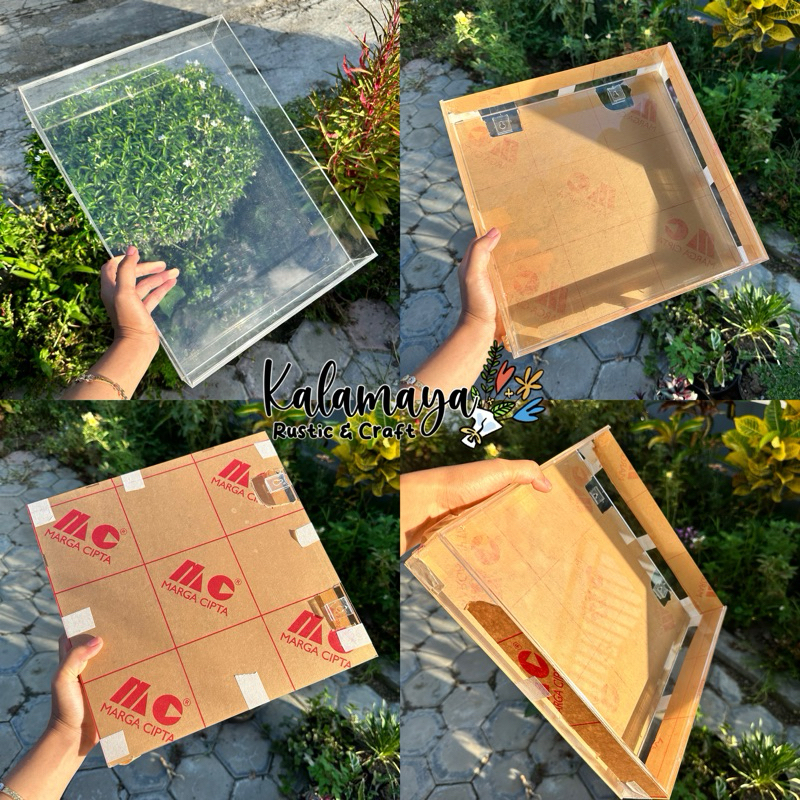 Jual BOX AKRILIK 30x40 Bingkai Mahar Akrilik Lengkung Standing Frame ...