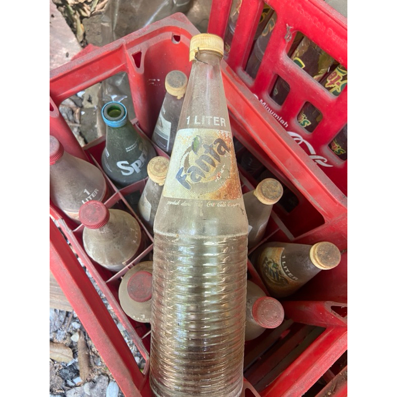 Jual HARGA UNTUK 1 BOTOL botol kaca beling bekas fanta, coca cola ...