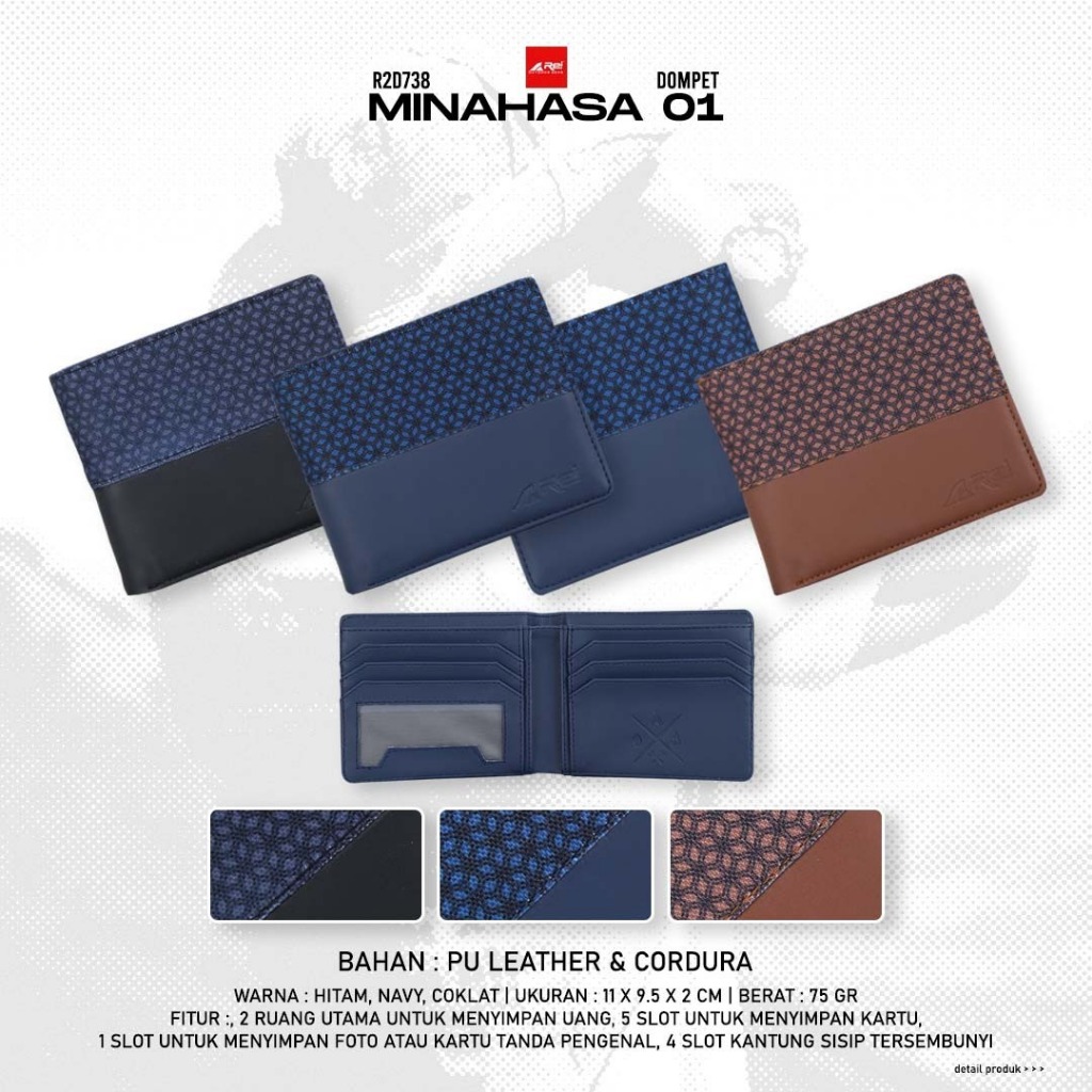 Jual Dompet / Wallet Pendek Pria MInahasa 01 Arei Outdoorgear | Shopee ...
