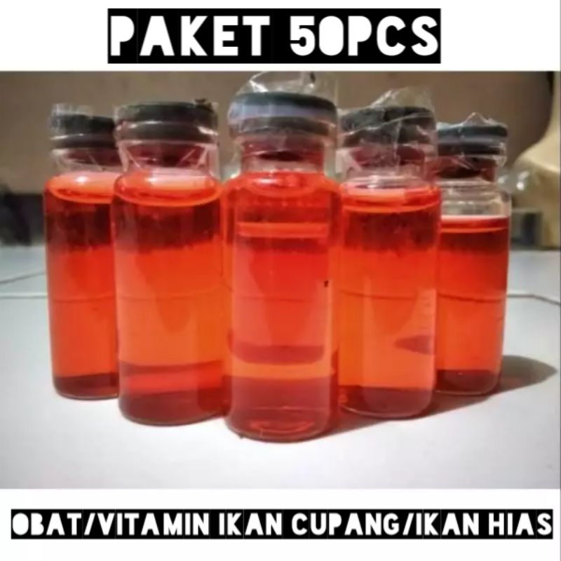 Jual obat merah/vitamin ikan cupang paket 50pcs | Shopee Indonesia