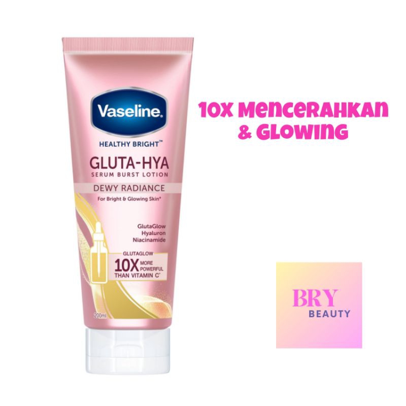Jual Vaseline Gluta-Hya Burst Lotion Dewy Radiance Serum Pink / Body ...