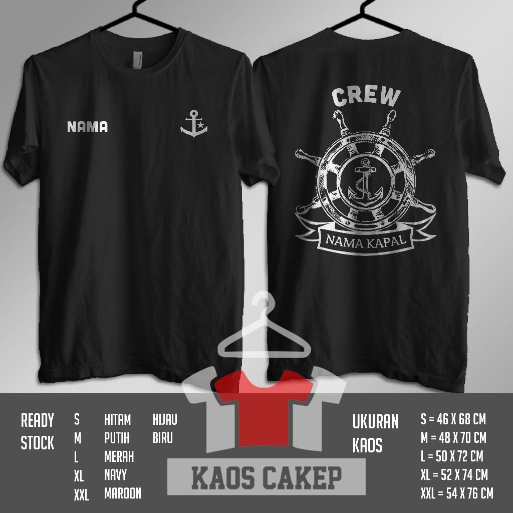 Jual Kaos Pelaut Crew Gratis Nama Kapal dan Nama Kamu Baju Distro ...