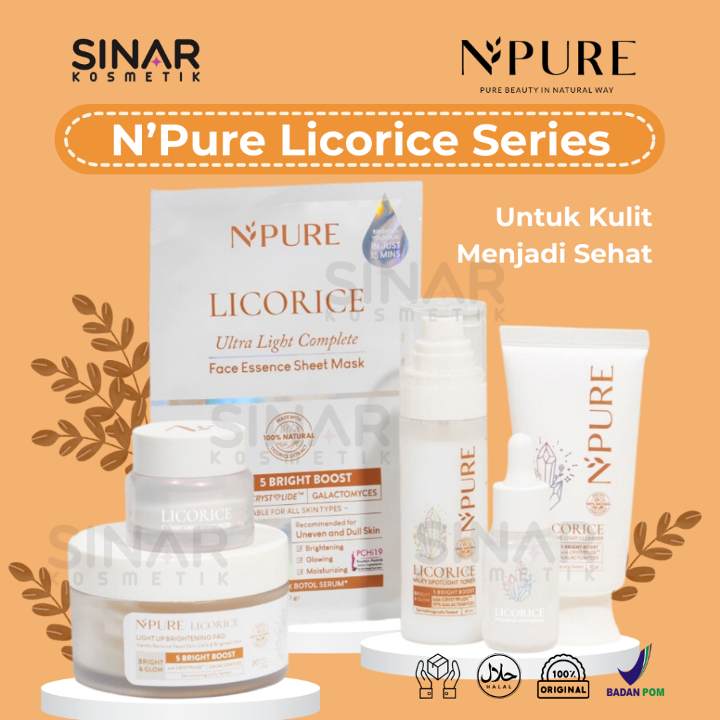 Jual NPURE N’Pure Licorice Series / Light Up Brightening Pad | Bring ...
