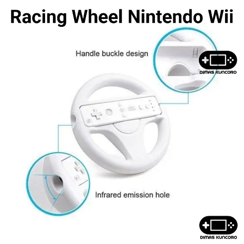 Jual Racing Wheel Nintendo Wii steering stir wiimote remote mario kart ...