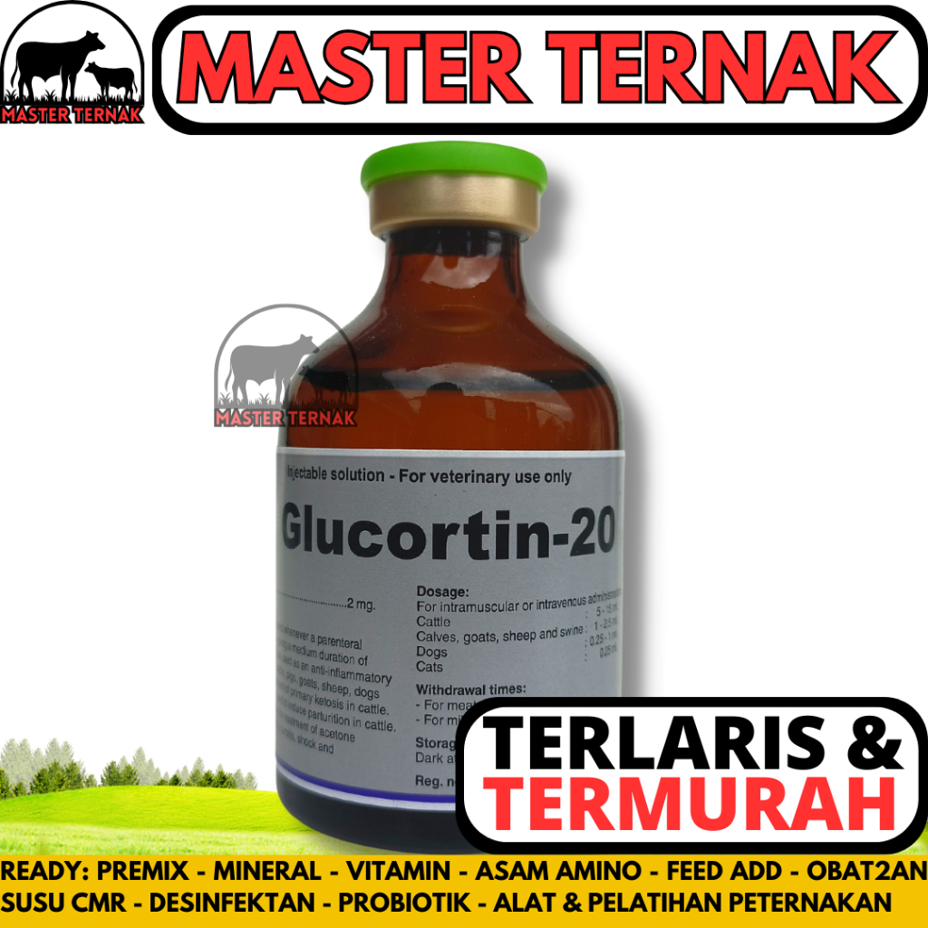 Jual GLUCORTIN 20 50ml - Obat Anti inflamasi ternak sapi kambing domba ...