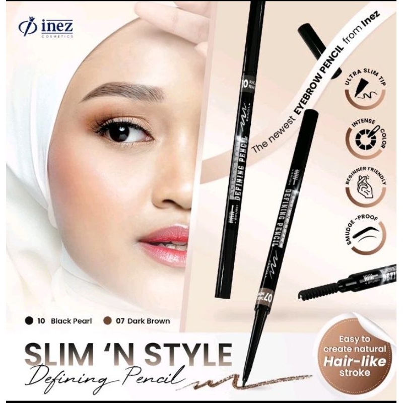 Jual Inez Slim 'N Style Defening Pencil ( pensil alis matic ) | Shopee ...
