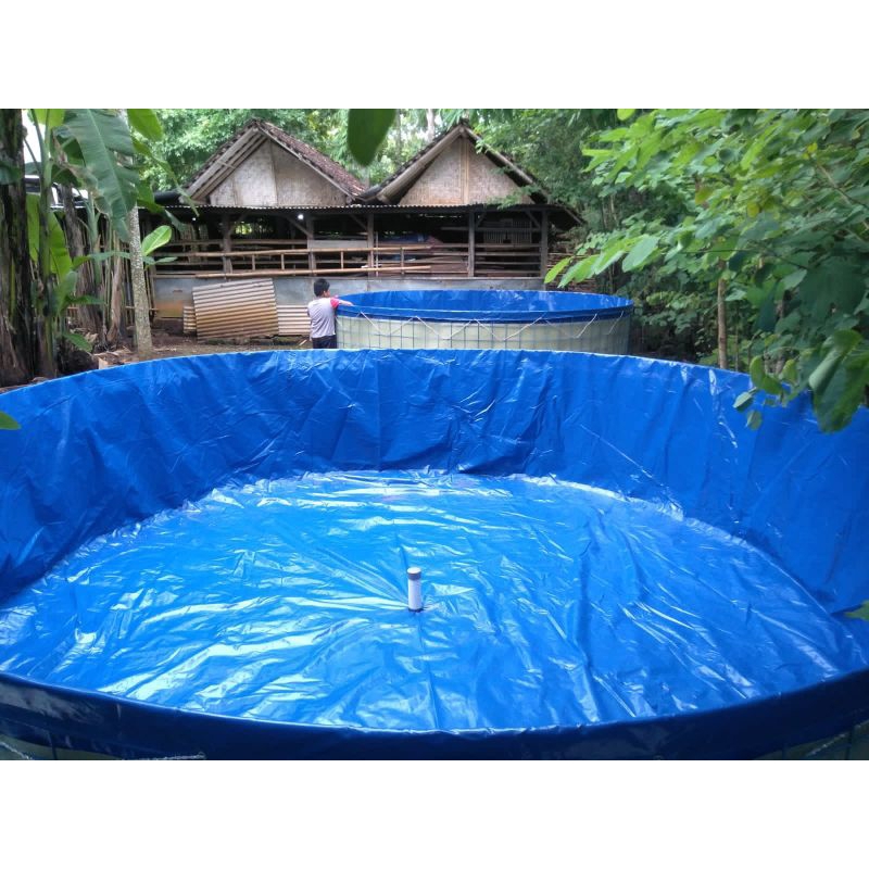 Jual Kolam Terpal Bulat D4 T1 diameter 4 tinggi 1 | Shopee Indonesia