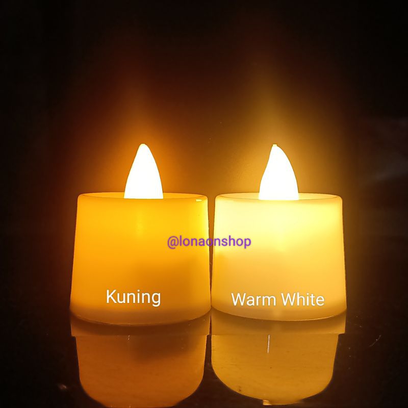 Jual [1 biji] Lilin LED elektrik natal warm white / kuning | Shopee ...