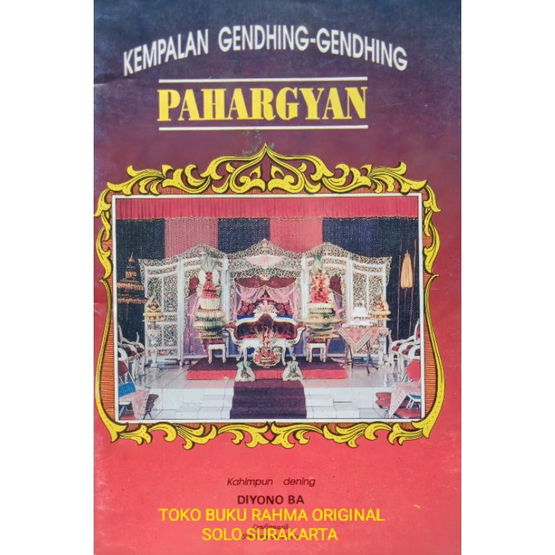 Jual Kempalan Gendhing-Gendhing Pahargyan Diyono Cendrawasih Bahasa ...