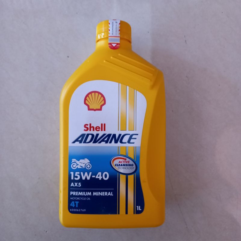 Jual Oli Olie Shell Advance AX5 SAE 15W/40 1000mL 1L | Shopee Indonesia