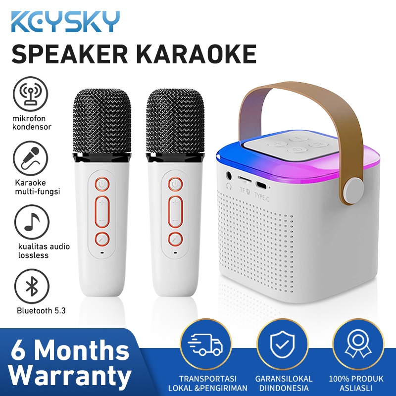 Jual Speaker bluetooth KARAOKE 2Mic 1 set karaoke speaker ktv Cute ...