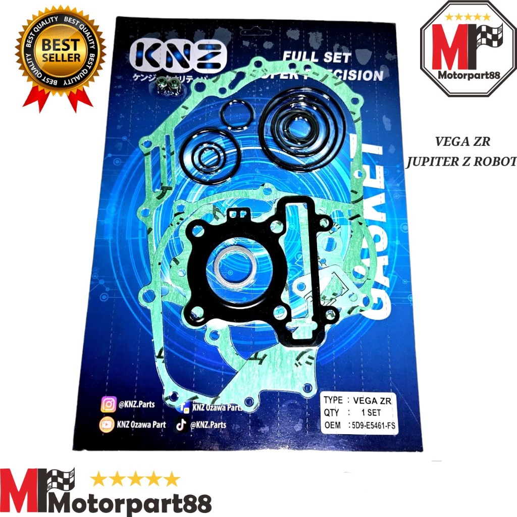 Jual PAKING KNZ GASKET FULL SET VEGA ZR JUPITER ROBOT 5D9 | Shopee Indonesia