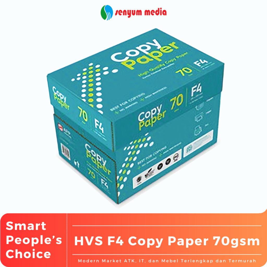 Jual HVS F4 Copy Paper 70gsm (1 Box Isi 5 Rim) (S:BOX) | Shopee Indonesia
