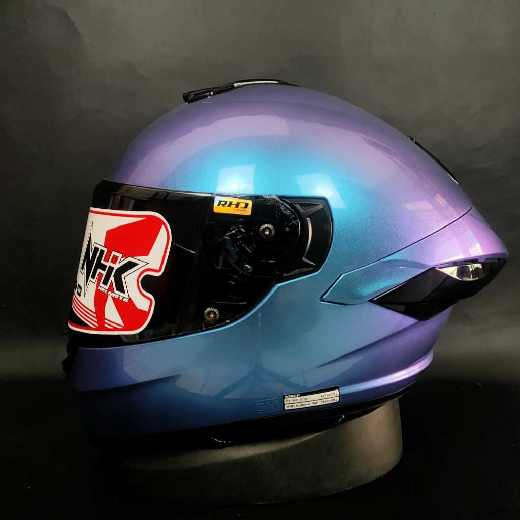 Jual HELM NHK MARK 1 CHAMELEON BLUE SILVER FULF FACE | NHK MARK 1 | Shopee Indonesia