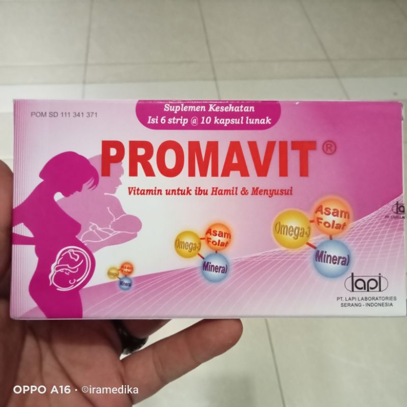 Jual PROMAVIT Suplemen Kesehatan Ibu Hamil Menyusui 60kapsul | Shopee ...