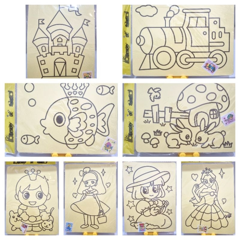 Jual DIY Mainan Edukasi Lukis Pasir / DIY Mewarnai Pasir Jumbo / DIY ...