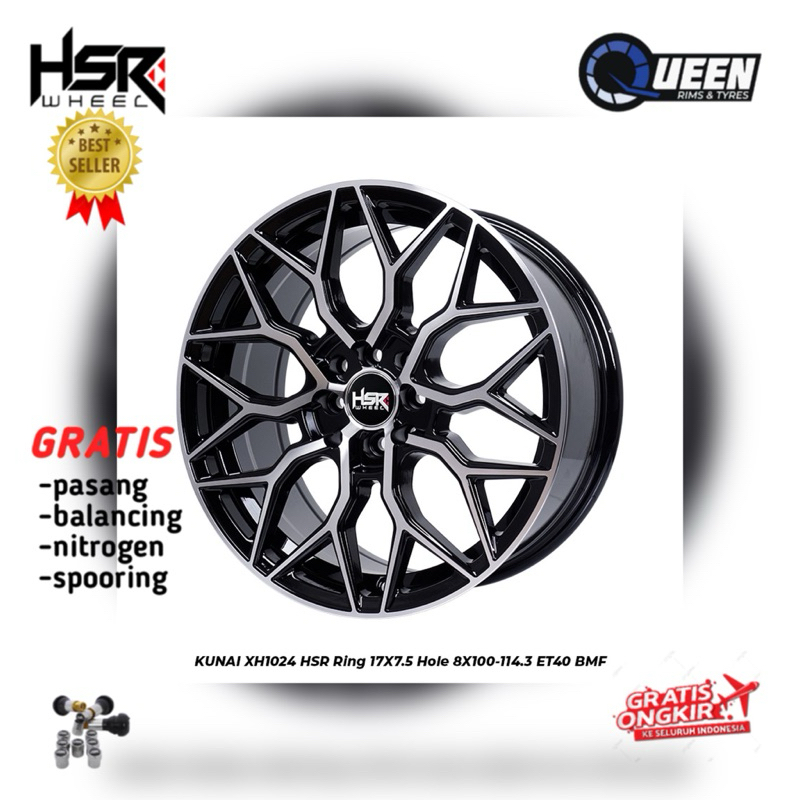 Jual velg racing r17 HSR KUNAI untuk mobil avanza, xenia, sigra, calya, jazz, brio, agya, ayla ...