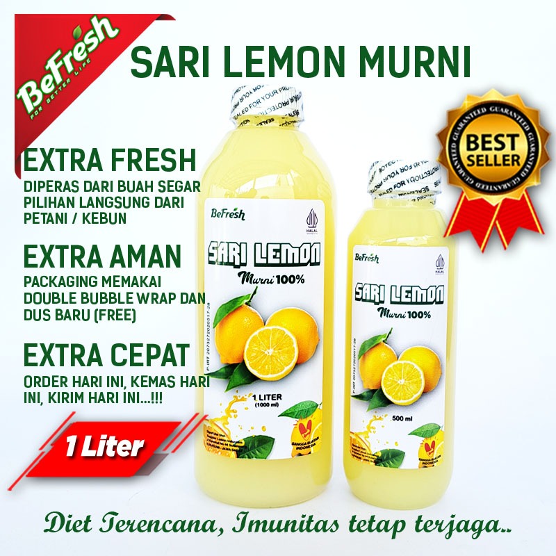 Jual Sari Lemon / Air Lemon Murni / Pure lemon Juice BeFresh 100% ...
