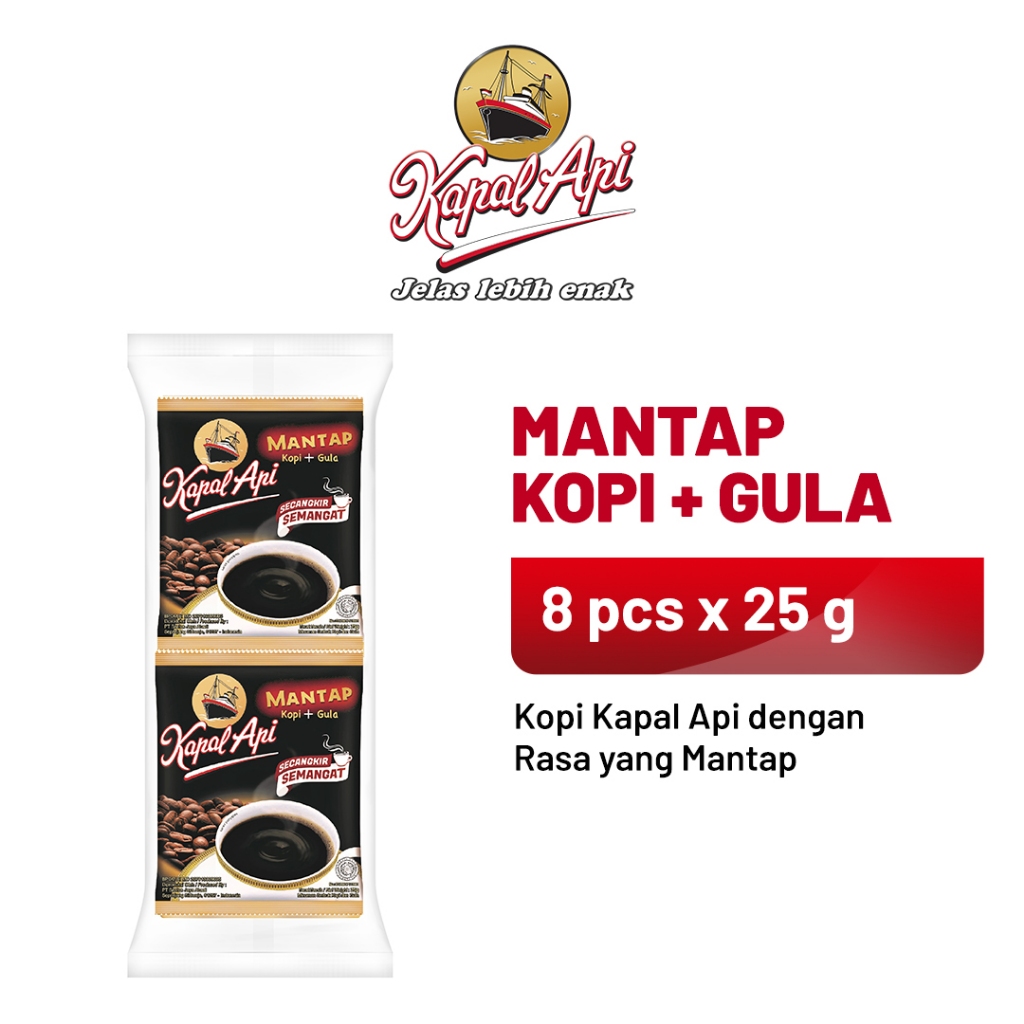 Jual KAPAL API Gula Rasa Mantap 1 Pack (8 x 25 gr) | Shopee Indonesia