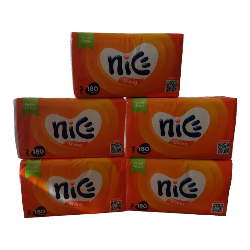 Jual PAKET HEMAT 5PCS Tisu NICE 180sheet 2ply Tissue Jolly 200 Facial ...