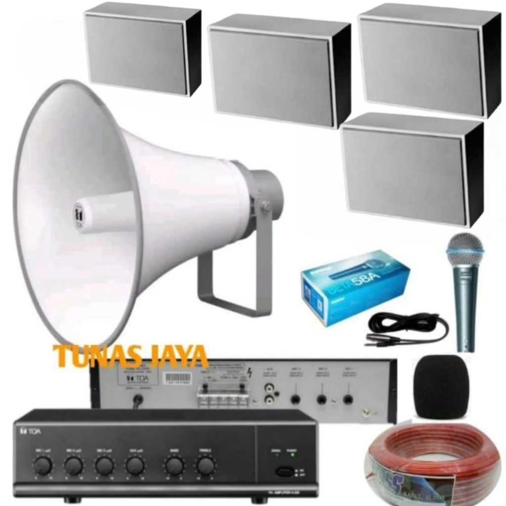 Jual PAKET TOA SOUND SYSTEM MASJID ATAU PAKET TOA SOUND SYSTEM MUSHOLLA + 4 PCS SPEAKER INDOOR ...