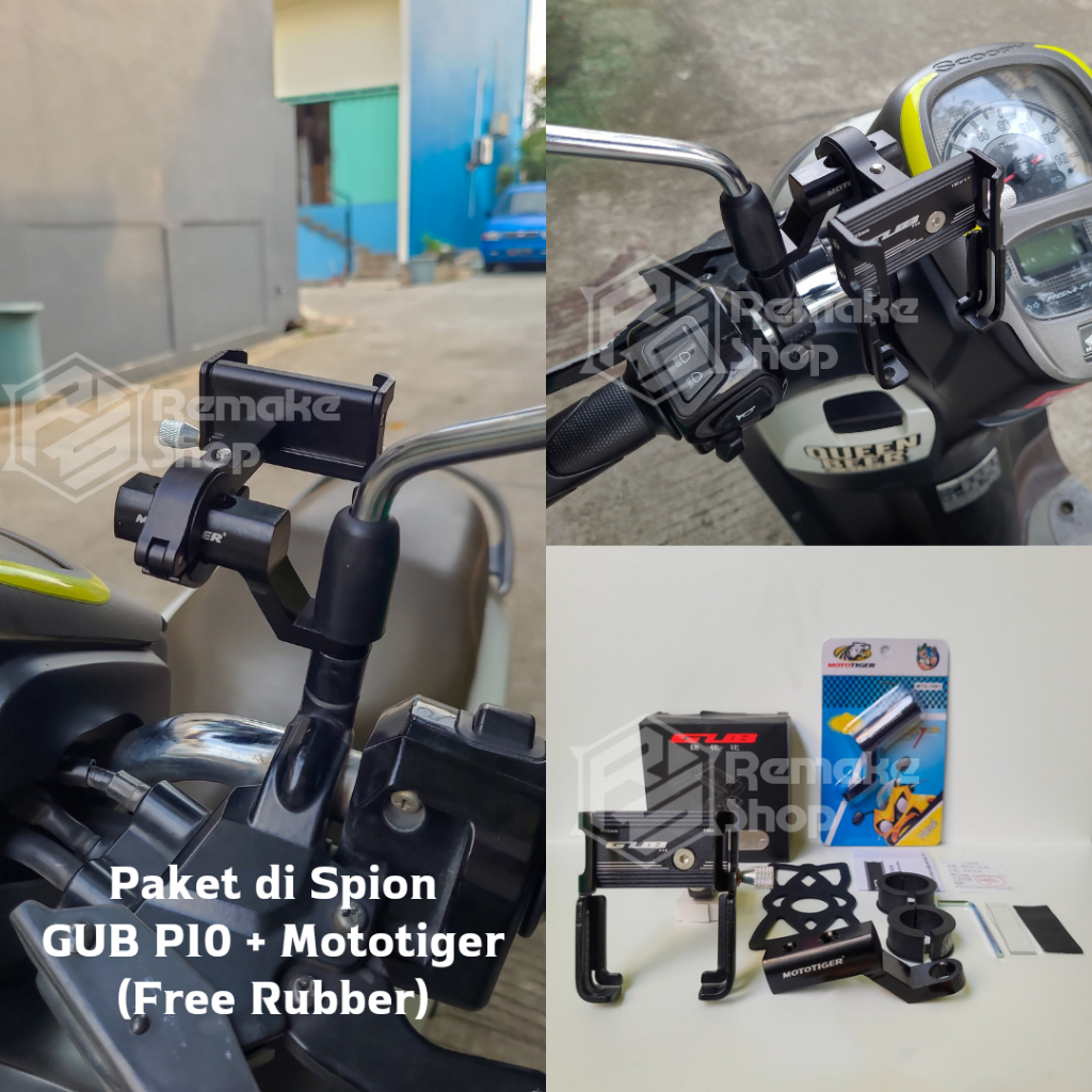 Jual GUB P30 Original Holder HP Motor Full Besi Alumunium Alloy Breket Tempat Handphone Dudukan ...
