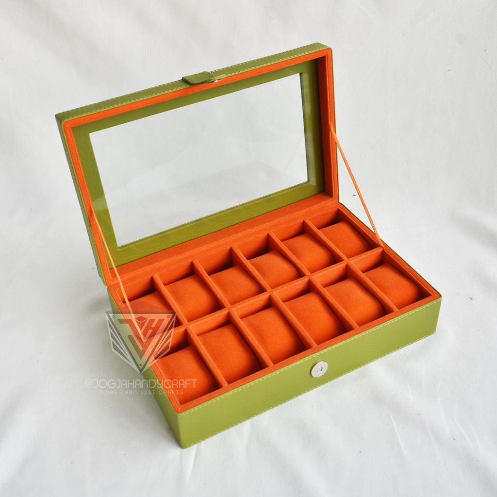 Jual (PROMO) FULL COLOR Kotak Tempat Jam Tangan Isi 12 / Box Jam ...