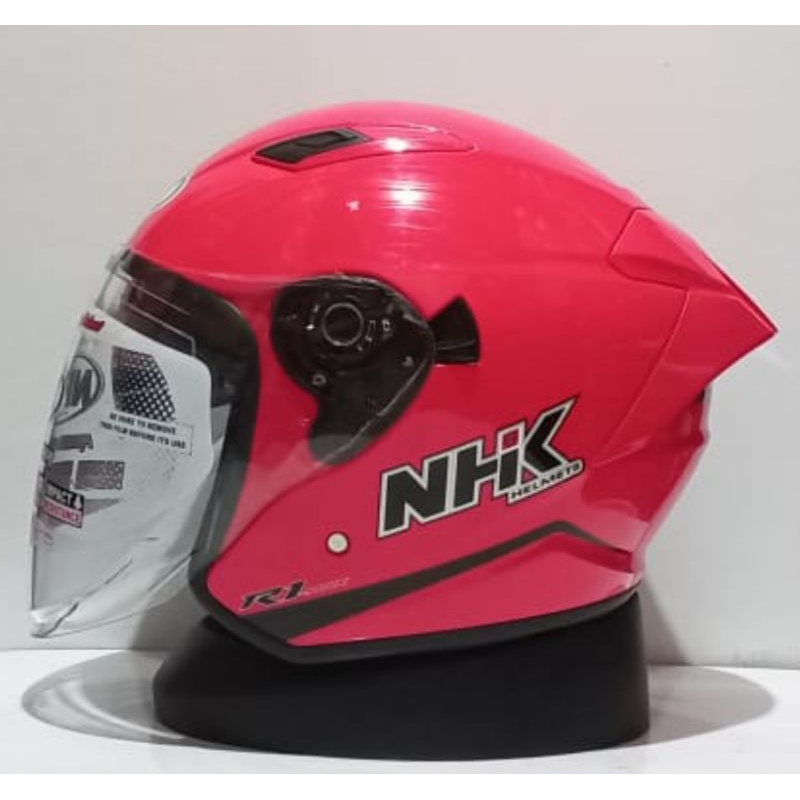 Jual Helm NHK R1 MAX SOLID BLACK,WHITE,GREYY DOF 100%ORIGINAL HELM ...