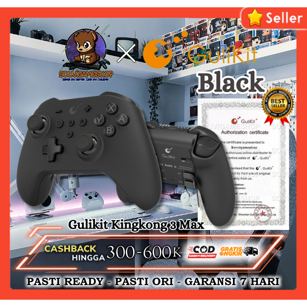 Jual Original GuliKit KK3 KingKong 3 MAX Controller RETRO BLACK WHITE ...