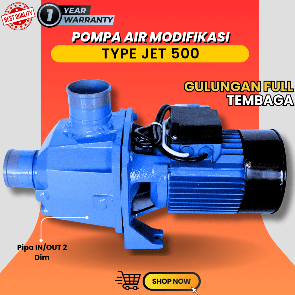 Jual Mesin pompa air listrik jet 500 pompa air untuk kolam tambak pipa ...
