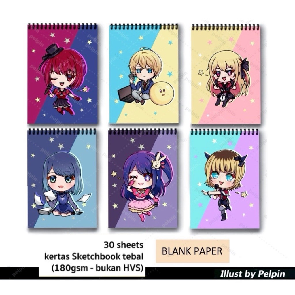 Jual note book anime sketch book a5 oshi no ko buku diary memo notes ...