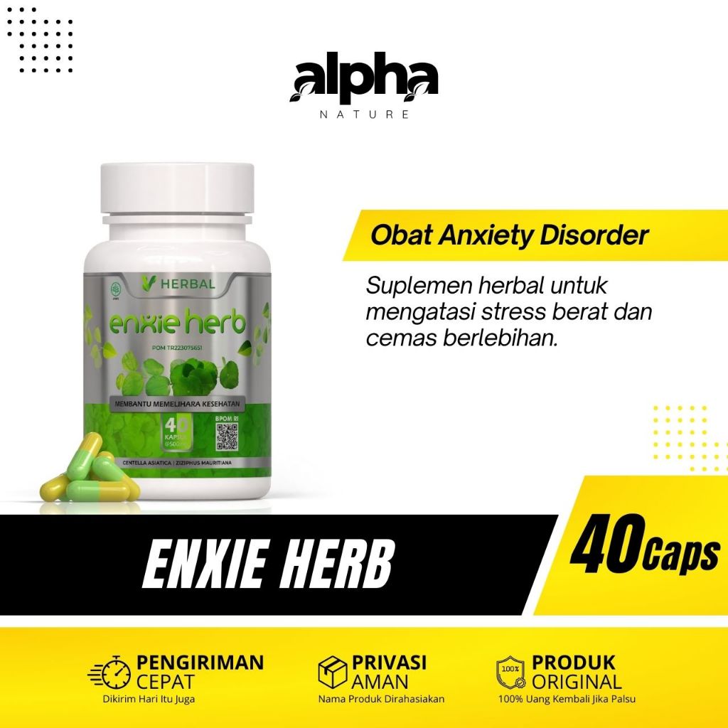 Jual Enxie Herb Original BPOM Obat Atasi Gangguan Kecemasan Was-Was ...