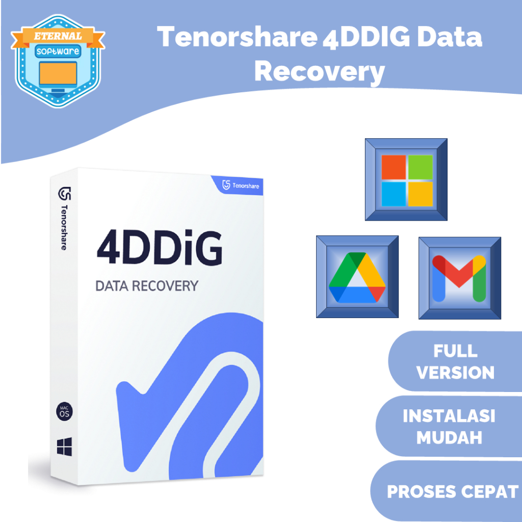 Jual Tenorshare 4DDiG Pro 2025 Software Data Recovery Hardisk Komputer ...