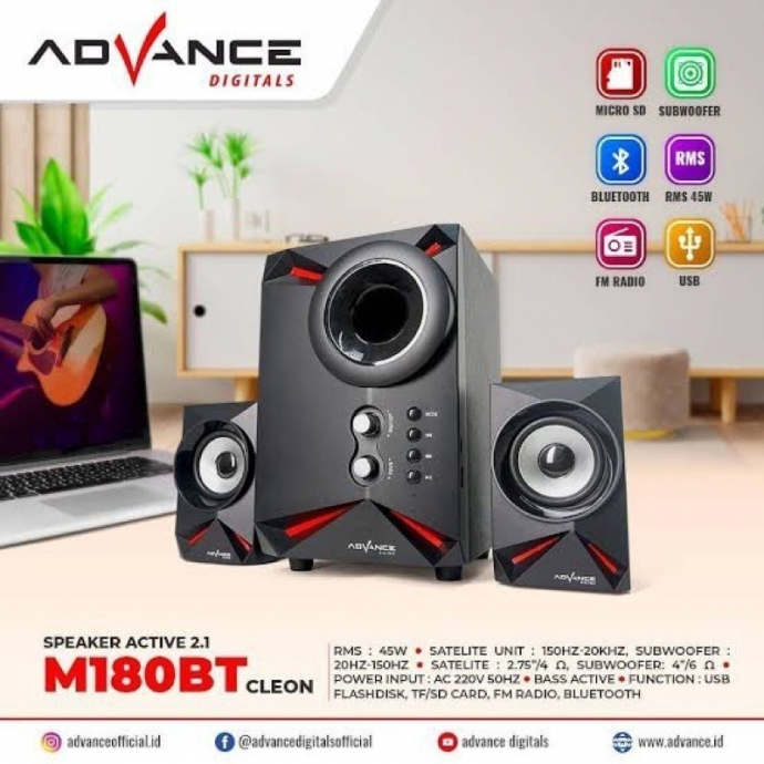 Jual SPEAKER ADVANCE M180BT | M180 BT CLEON | M180 BT PRO | SPEAKER AKTIF MURAH | ORIGINAL ...